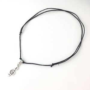 Adjustable Choker Music Note Charm Necklace, Musician Gift, Student ...