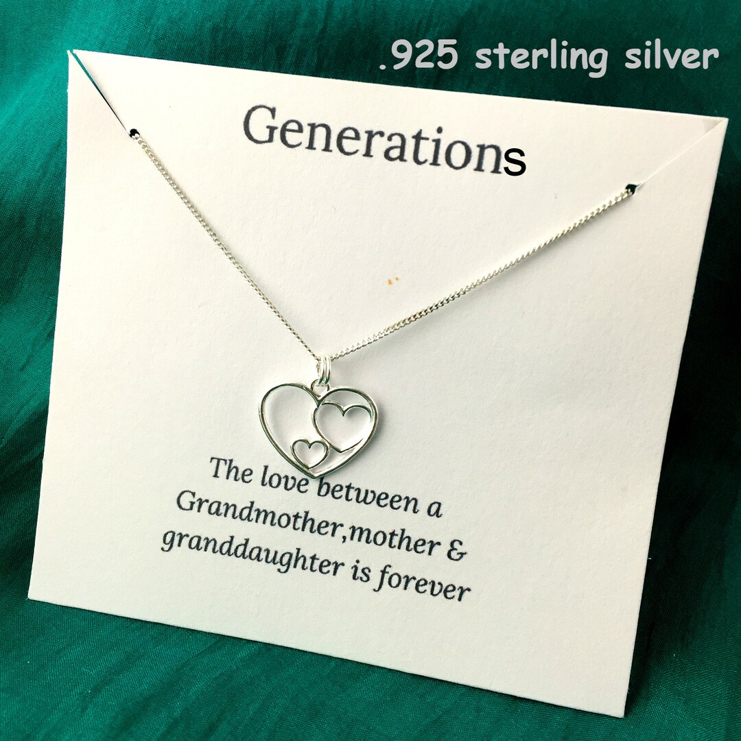 Generations Necklace, Grandma Necklace, Family Necklace, Daughter ...