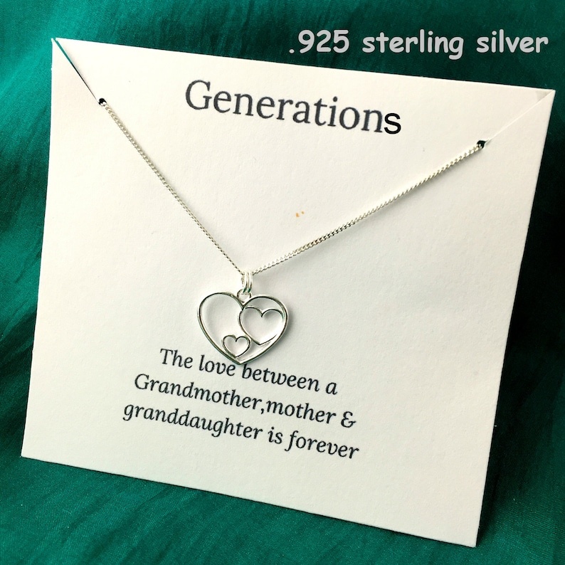 Generations Necklace Rose Gold Nesting Hearts Necklace Gift - Etsy