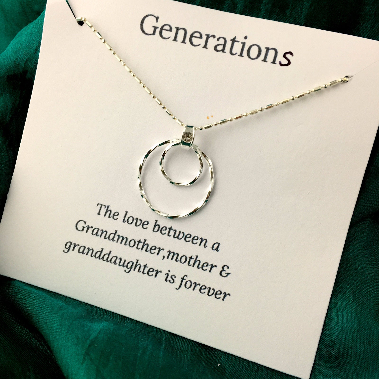 Generations Necklace Gift for Grandmother Mother and - Etsy