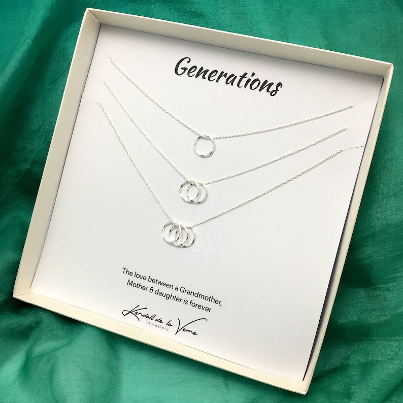 Generations Necklace Set Sterling Silver Family Necklace - Etsy UK