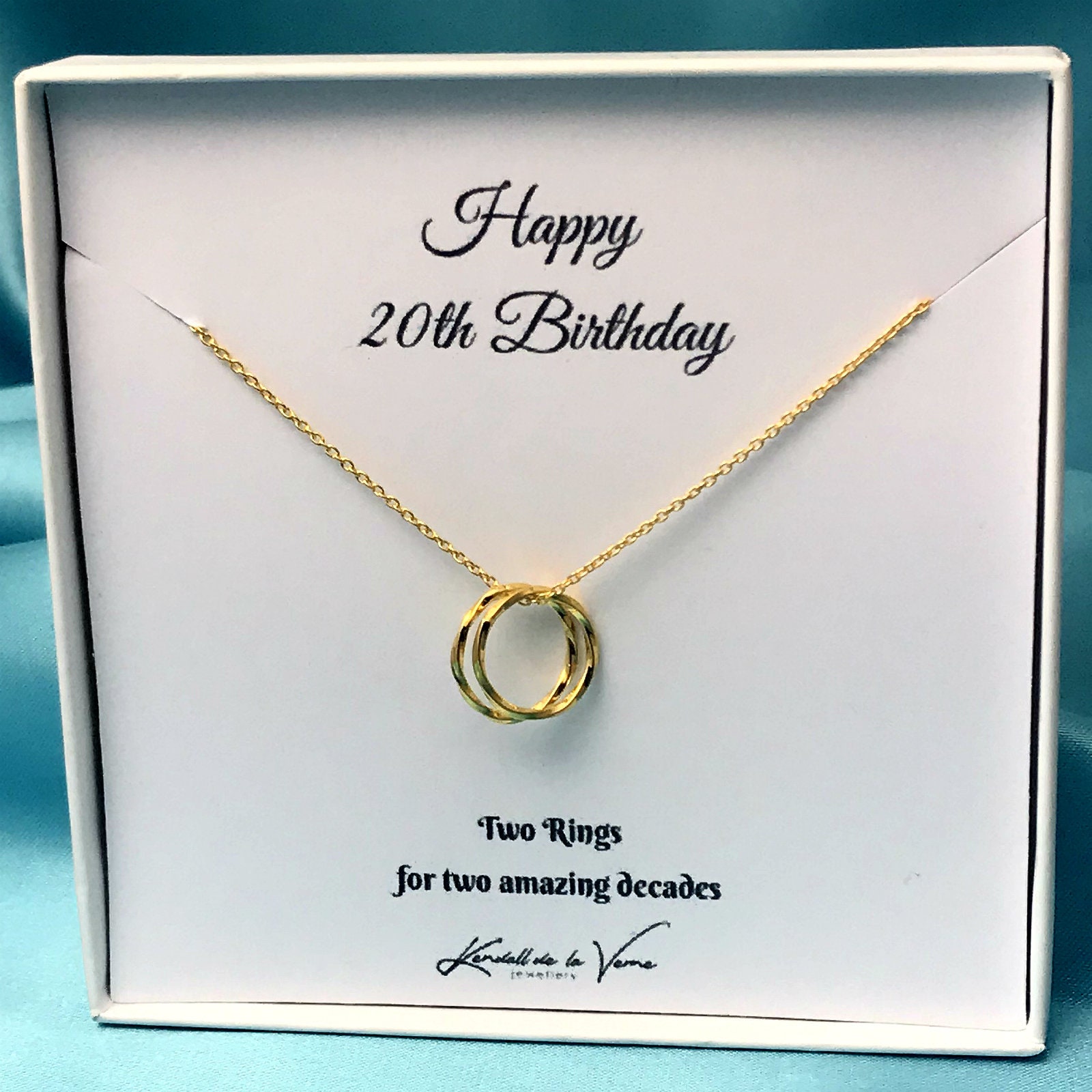 20th Birthday Necklace 20th Birthday Gift Anniversary Gift | Etsy