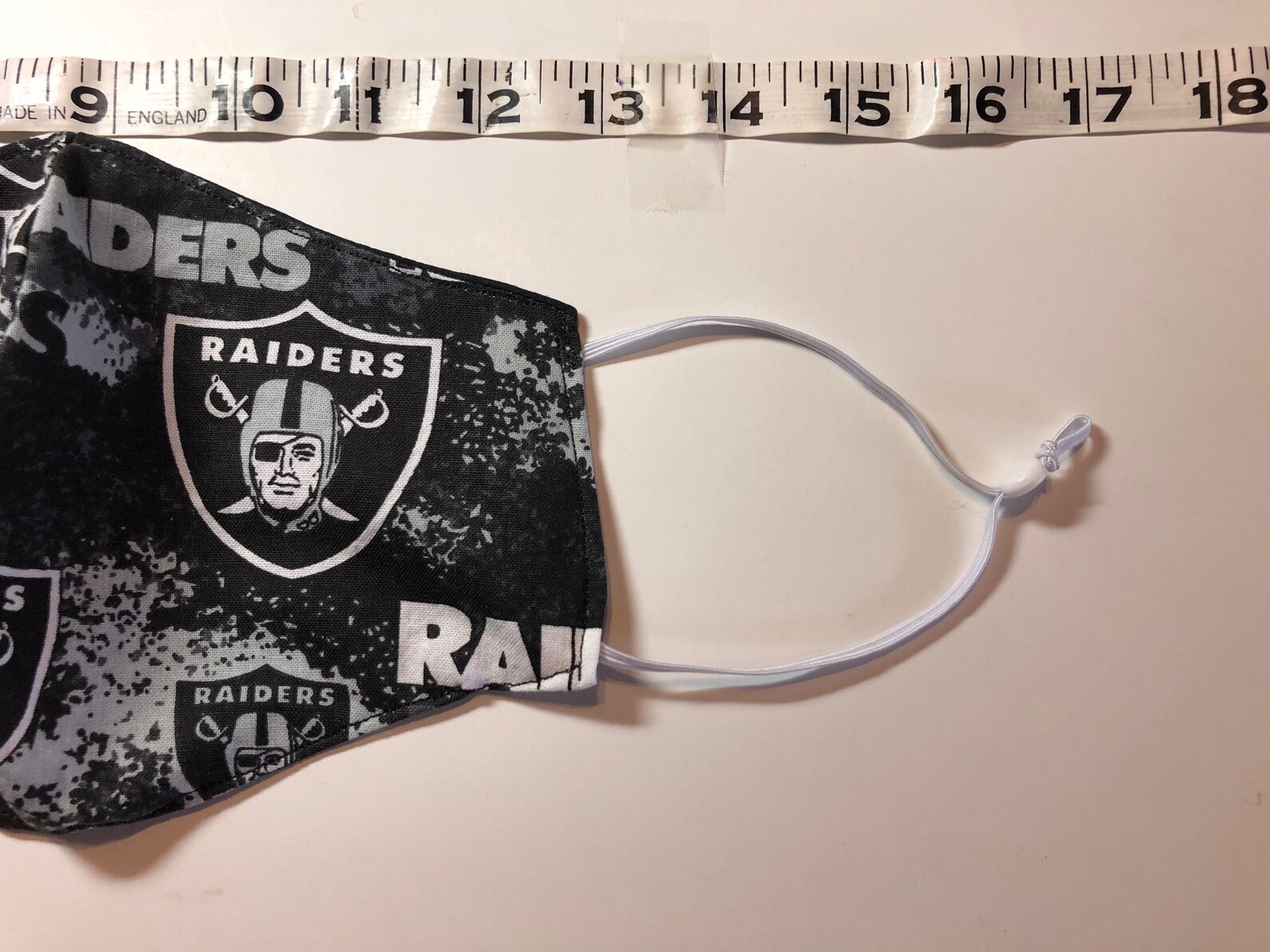 Face Mask Covering Raiders Adjustable Elastic Straps 2 Layer - Etsy