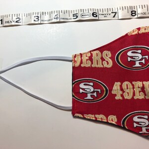 San Francisco 49ers Face Mask Covering 2 Layer Adjustable Elastic Strap ...