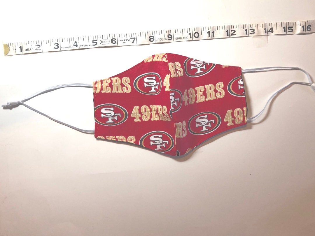 San Francisco 49ers Face Mask Covering 2 Layer Adjustable Elastic Strap ...