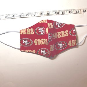 San Francisco 49ers Face Mask Covering 2 Layer Adjustable Elastic Strap ...