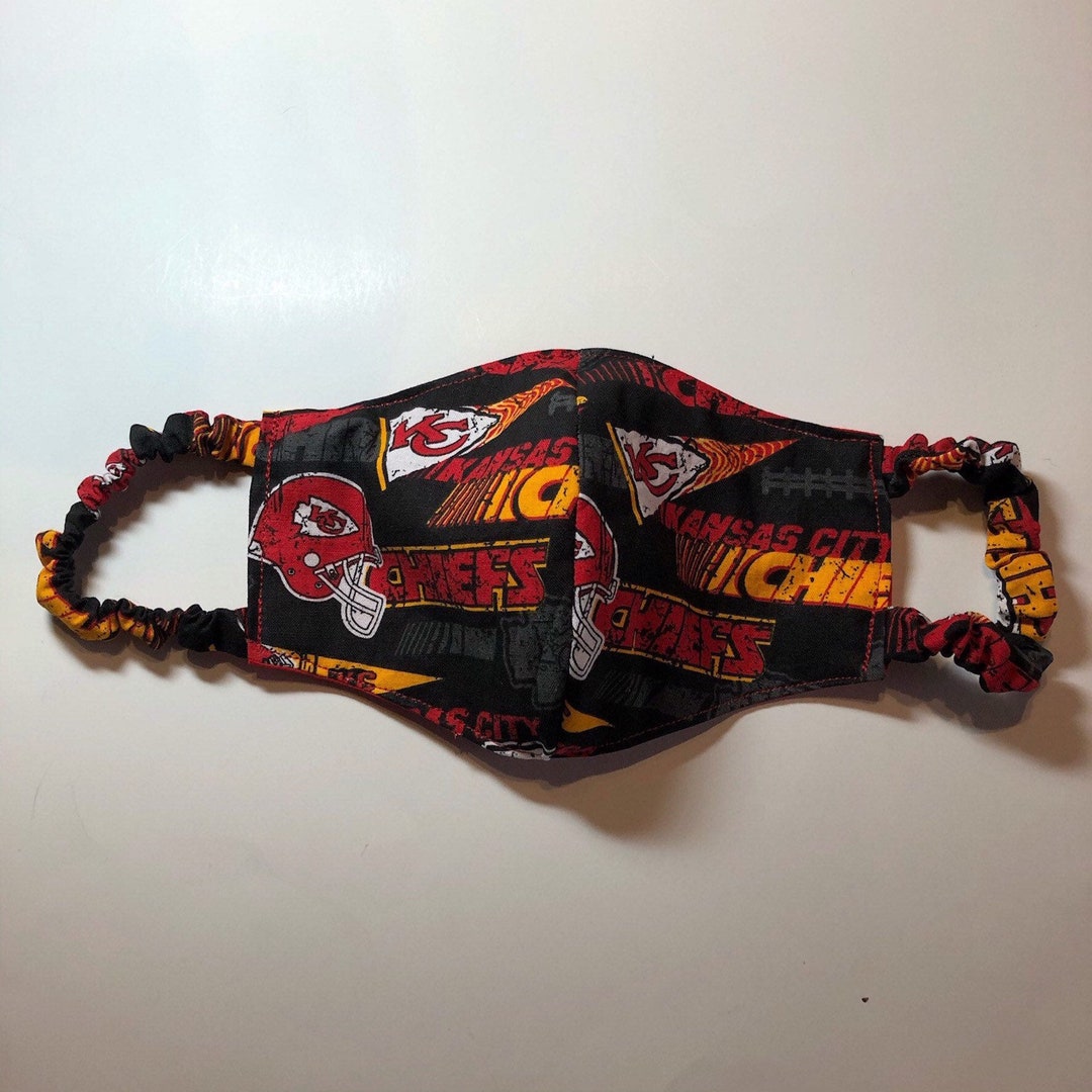 Face Mask Covering KC Chiefs 3 Layer Filter Pocket - Etsy