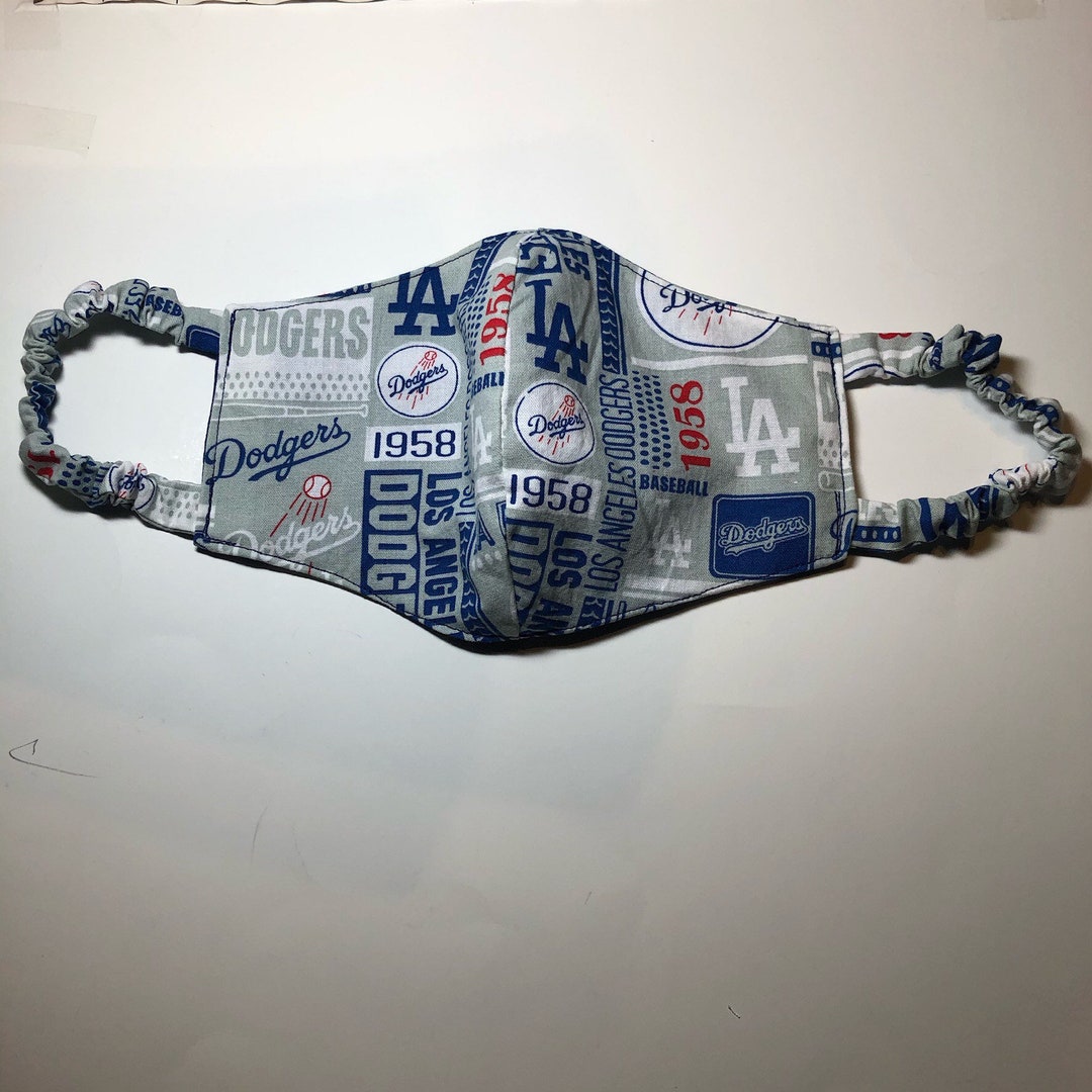 Face Mask Covering LA Dodgers 3 Layer Pocket Filter - Etsy