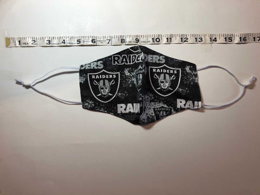 Face Mask Covering Raiders Adjustable Elastic Straps 2 Layer - Etsy