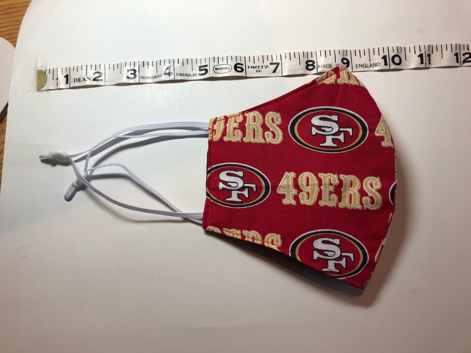 San Francisco 49ers Face Mask Covering 2 Layer Adjustable Elastic Strap ...