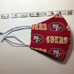 San Francisco 49ers Face Mask Covering 2 Layer Adjustable Elastic Strap ...