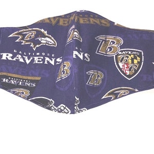 Face Mask Covering Baltimore Ravens 3 Layer - Etsy
