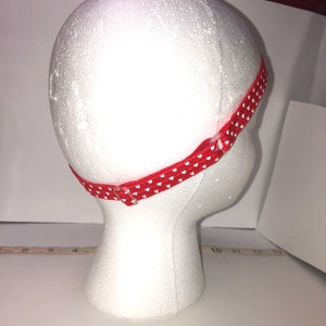 Cochlear Implant Headband Adjustable Headband Red With White Hearts - Etsy