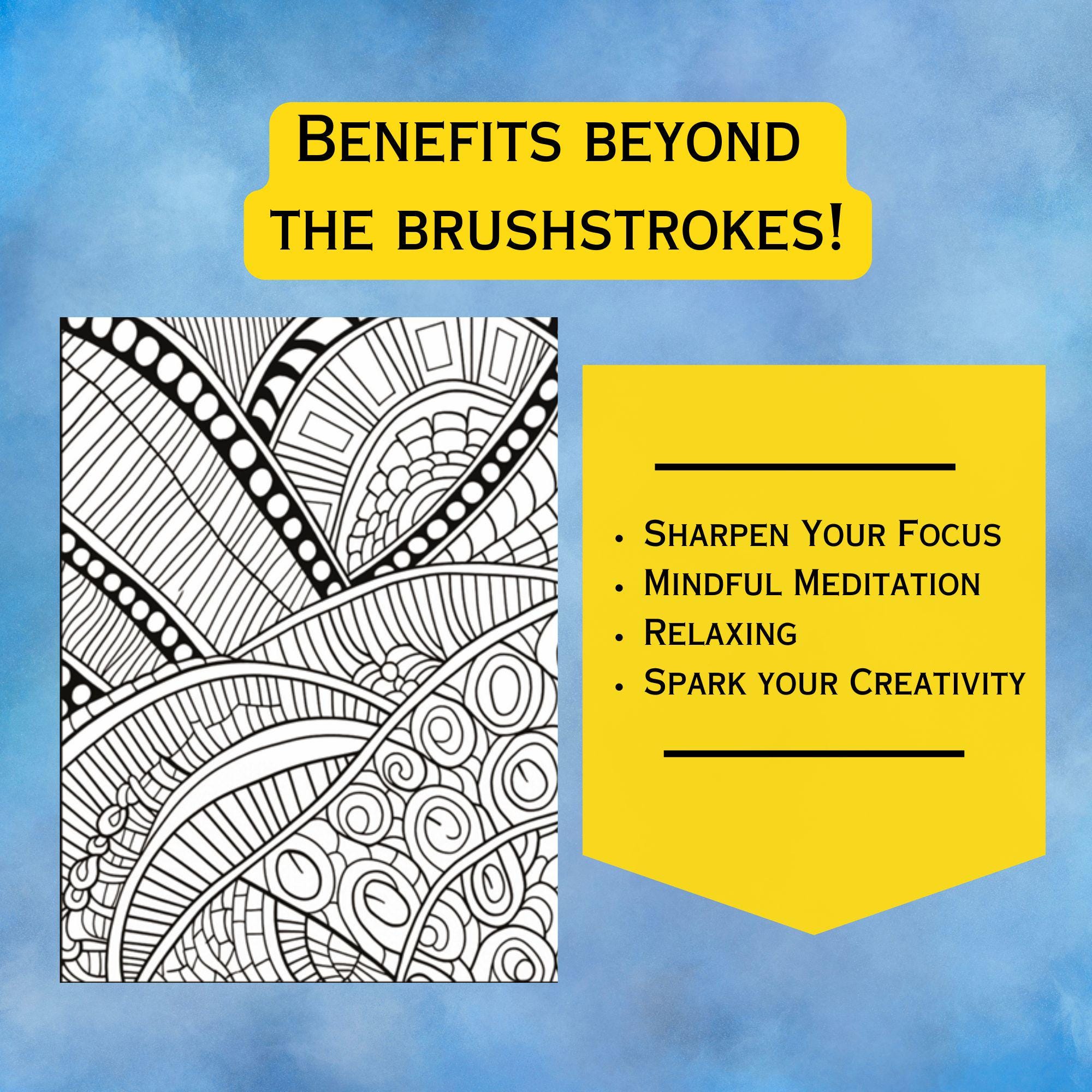 The Art of Inner Peace 50 Adult Coloring Pages for Mindfulness and ...