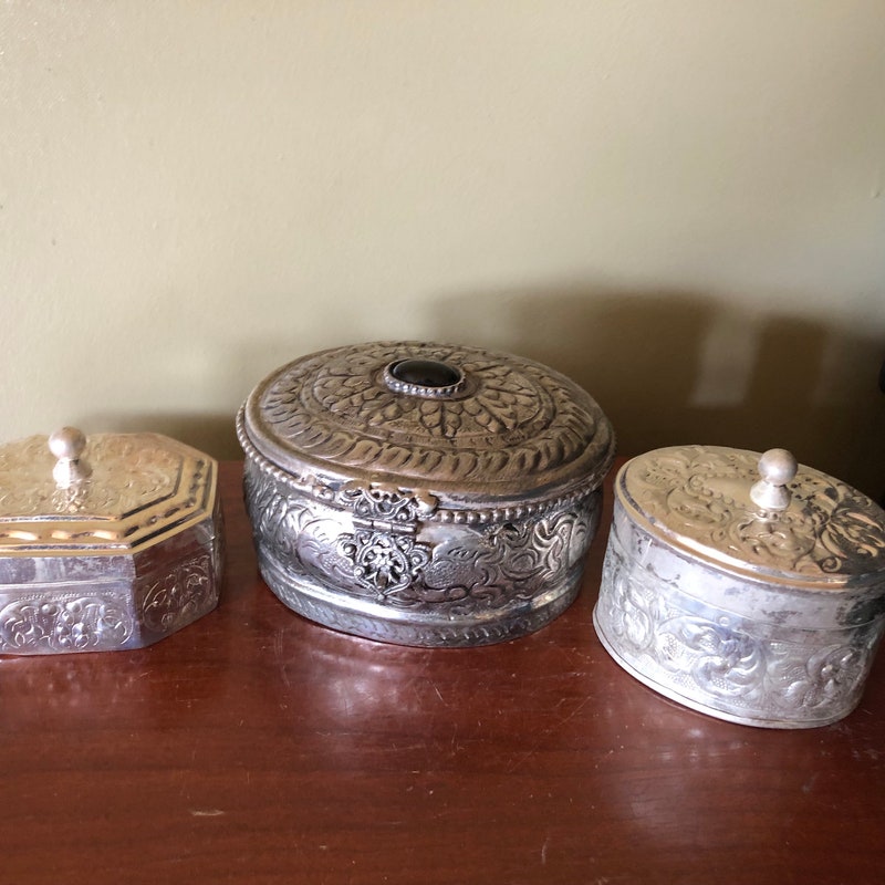 Metal Trinket Box - Etsy