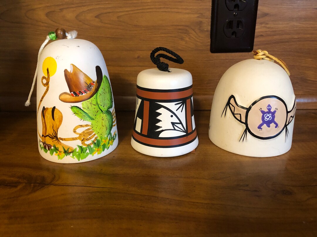 Native American Pottery Windchime Bells Vintage - Etsy