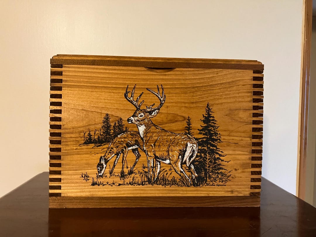Wood Ammo Storage Box Hand Painted Deer Great Fathers Day Gift - Etsy