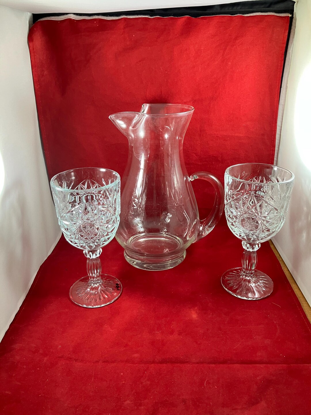Libbey Hobstar Water Wine Goblets Star of David Vintage Perfect for ...