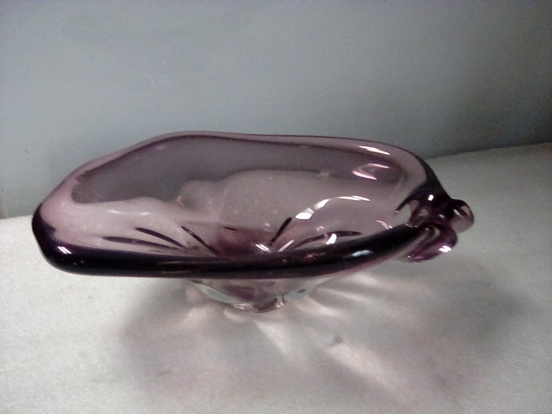 Amethyst Glass Bowl Art Glass - Etsy