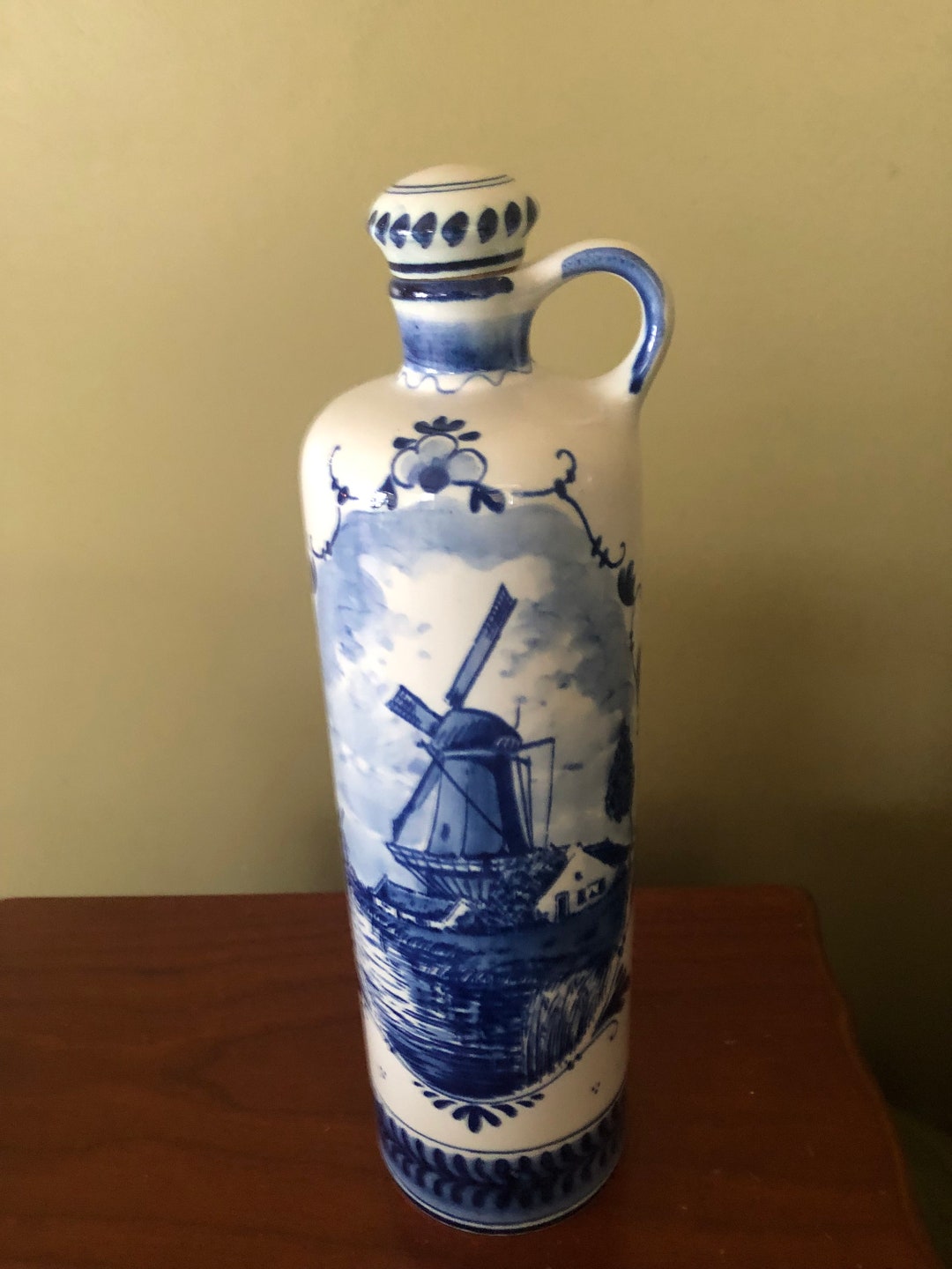 Blue Delft BOLS Windmill Decanter Dutch - Etsy