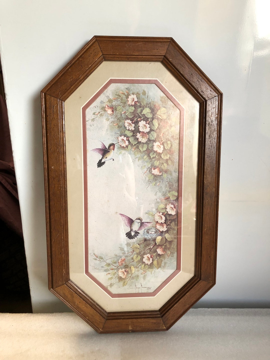 Hummingbirds Framed Print Wall Decor Marcie Morrow Vintage 1983 - Etsy