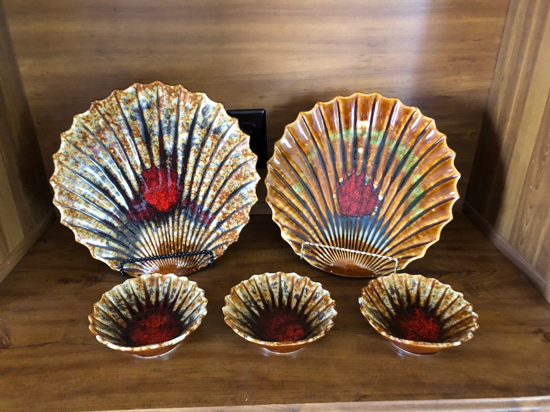 Mccoy Pottery Shell Serving Platters and Bowls Vintage 1968 - Etsy