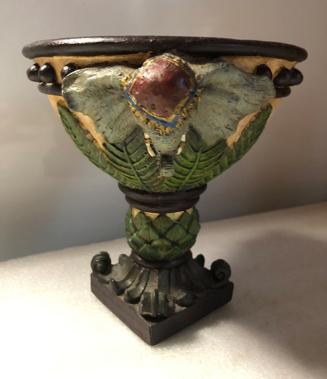 Rare Ganz Pedestal Topiary Planter With Elephants Vintage - Etsy