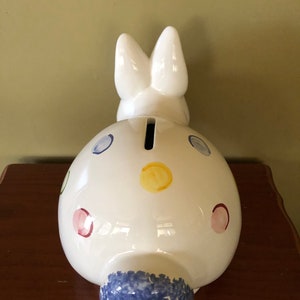 Bunny Rabbit Bank Casafina Portugal Vintage Nursery Childs Room Easter ...