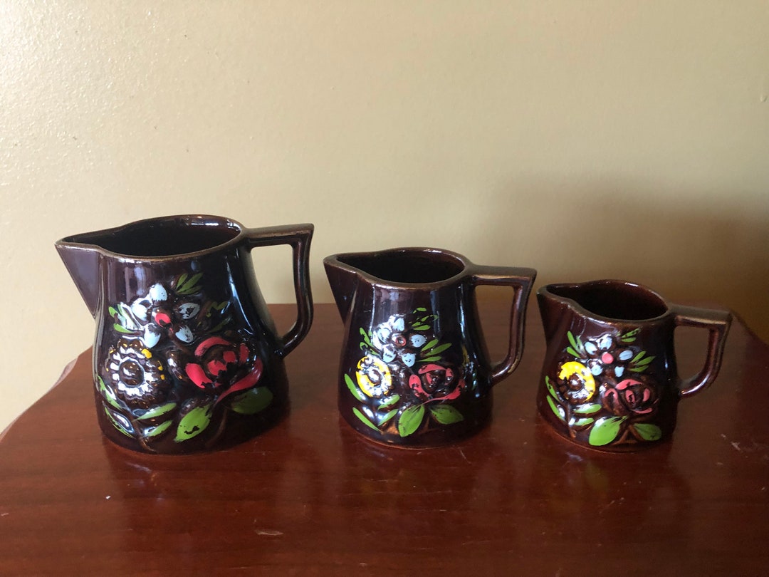 Vintage Japanese Measuring Pitchers Hand Painted - Etsy