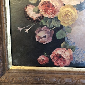 Framed Marion Rice Floral Print Textured Vintage Wall Art Wall Decor ...