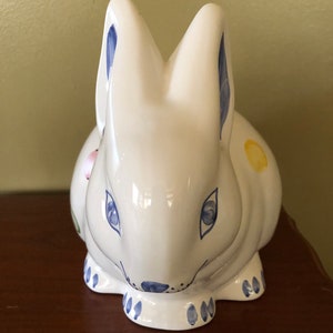 Bunny Rabbit Bank Casafina Portugal Vintage Nursery Childs Room Easter ...