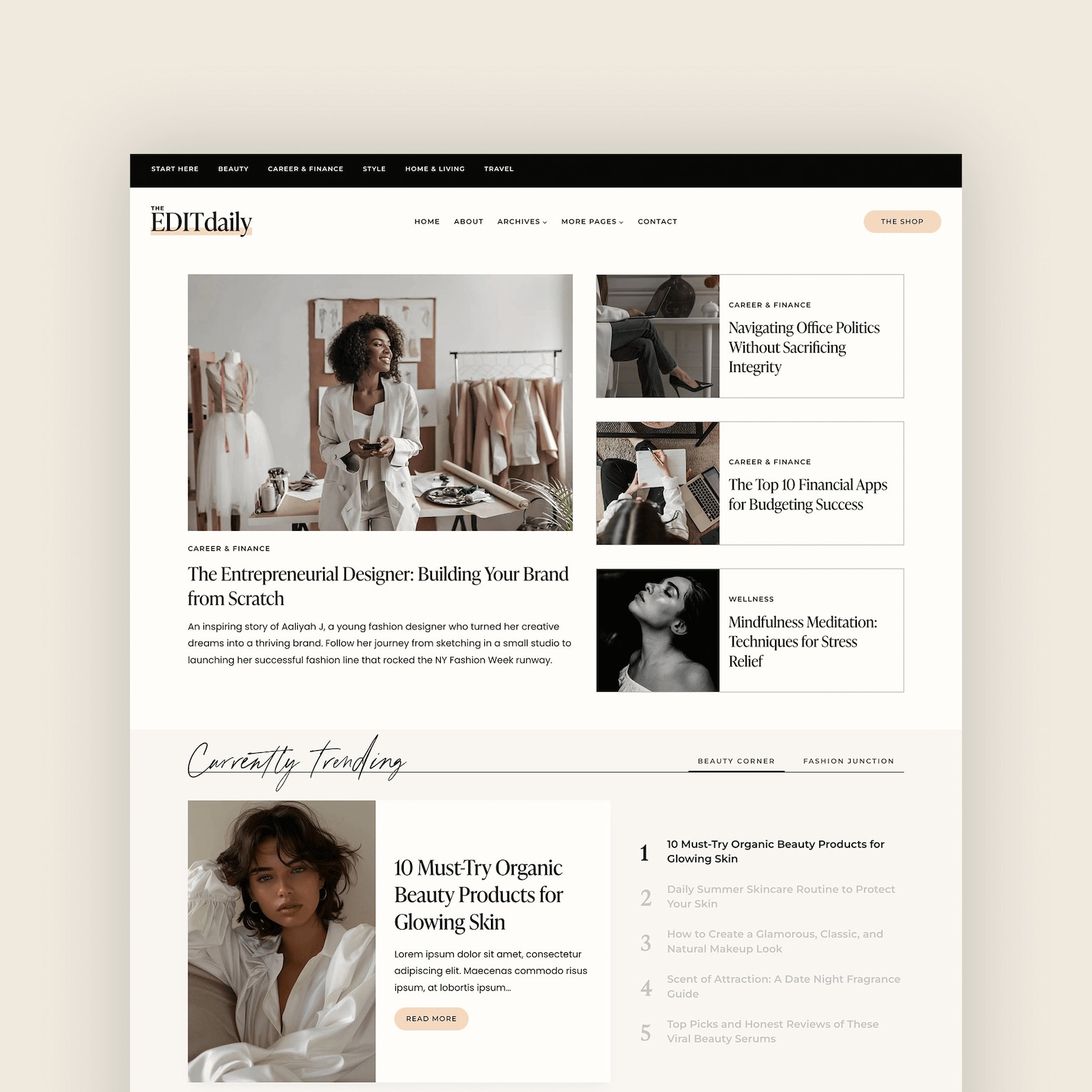 THE EDIT - Editorial Magazine Style Wordpress Theme for Publishers ...