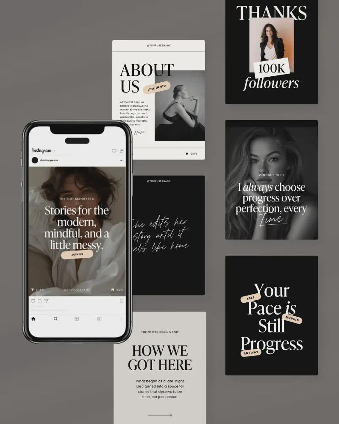 Editorial Instagram Templates for Coaches, Entrepreneurs, Influencers ...