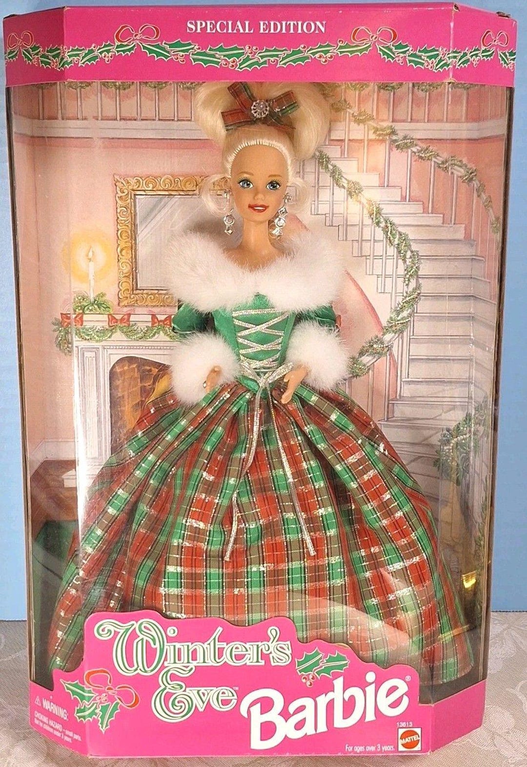 Mattel Winters Eve Barbie Doll Vintage 1994 Special Holiday Edition New ...