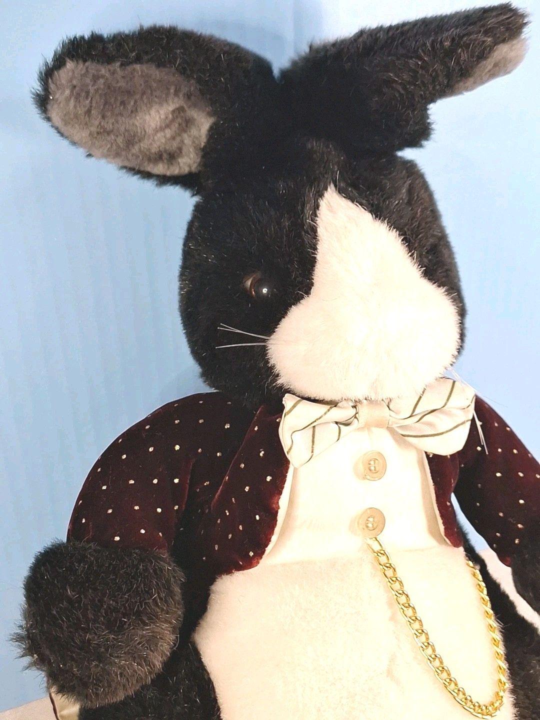 Applause VTG 1986 AFTER EIGHT Rabbit Plush Stuffed Animal Toy Tuxedo ...
