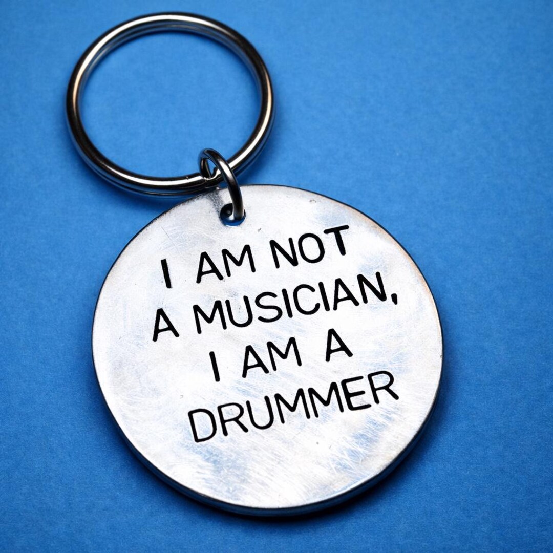 Hand Made Engraved Drummer Keychain: Personalized Musician Gift - Etsy UK