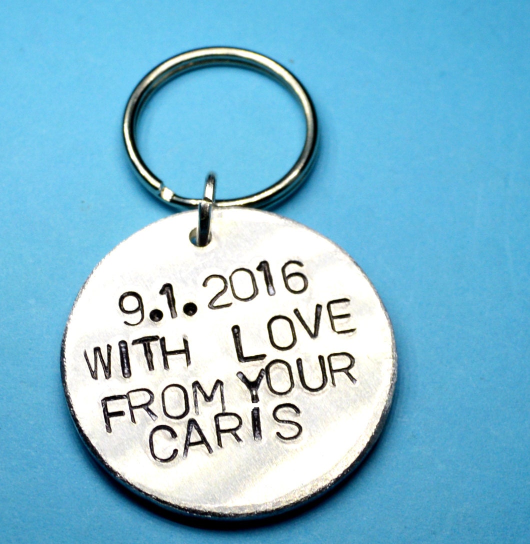 Personalized message keyring Anniversary gift Custom Hand | Etsy