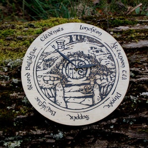 Lord of the Rings Inspired Clock - Hobbit Meal, JRR Tolkien, or Tree of ...