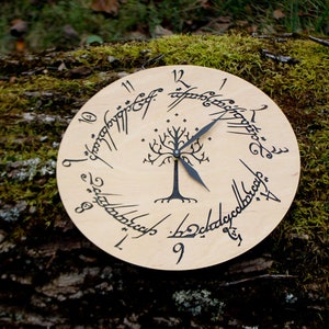 Lord of the Rings Inspired Clock - Hobbit Meal, JRR Tolkien, or Tree of ...