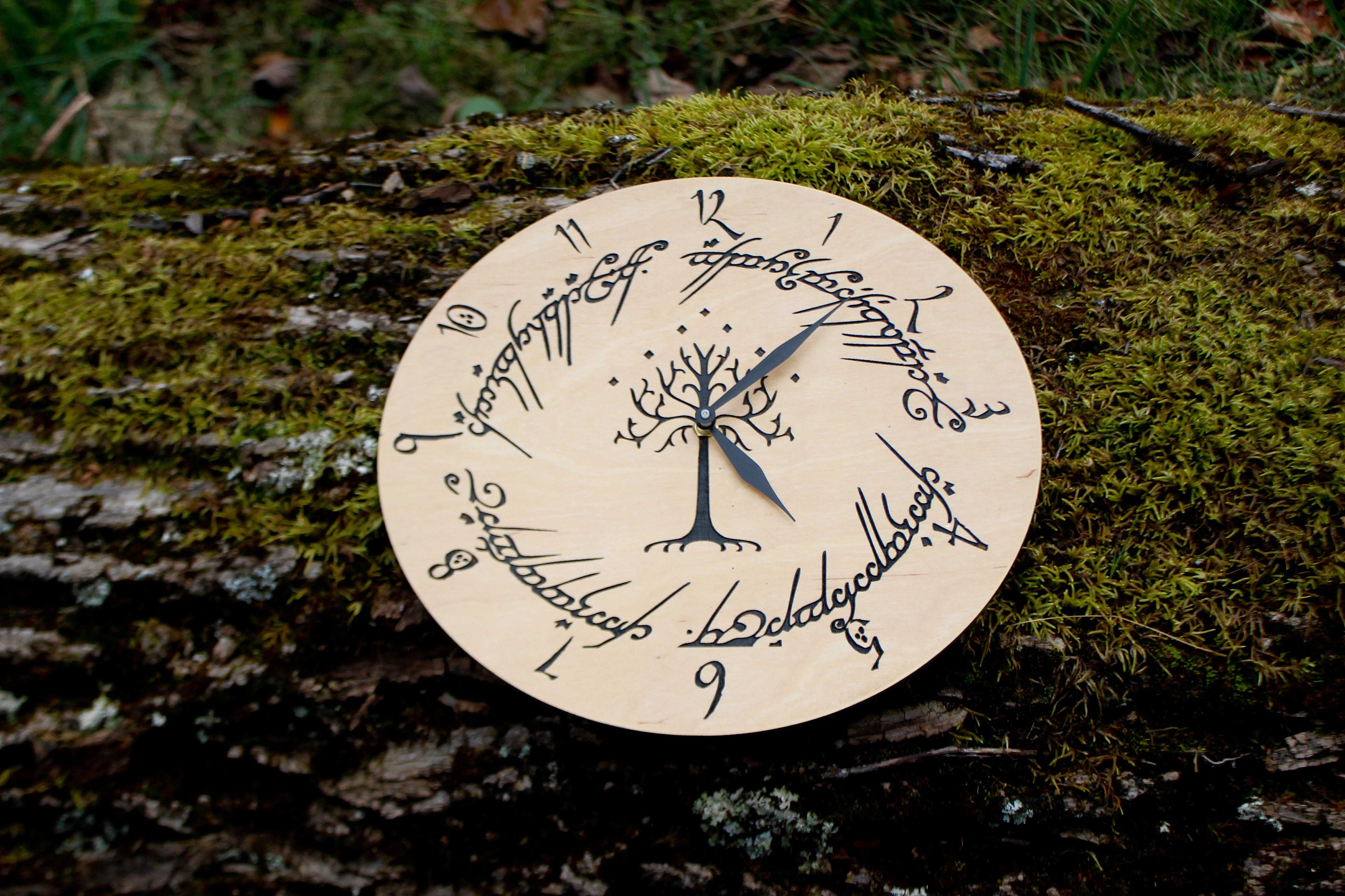 Lord of the Rings Inspired Clock - Hobbit Meal, JRR Tolkien, or Tree of ...