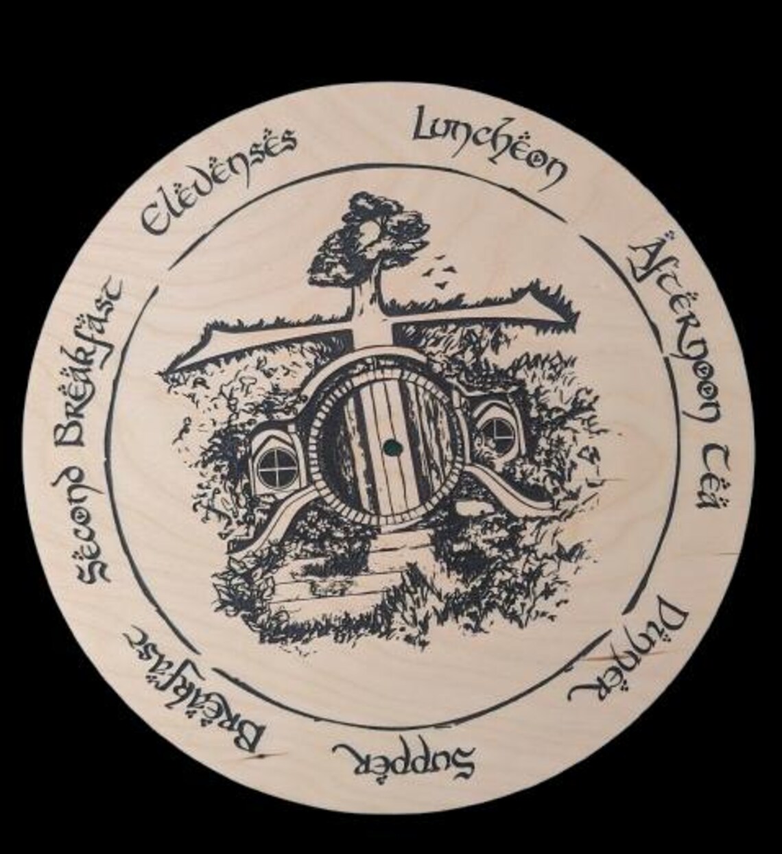Lord of the Rings Inspired Clock - Hobbit Meal, JRR Tolkien, or Tree of ...