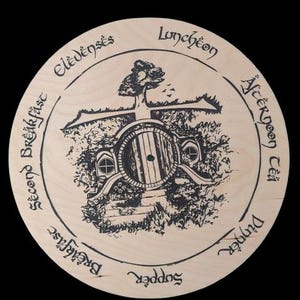 Lord of the Rings Inspired Clock - Hobbit Meal, JRR Tolkien, or Tree of ...