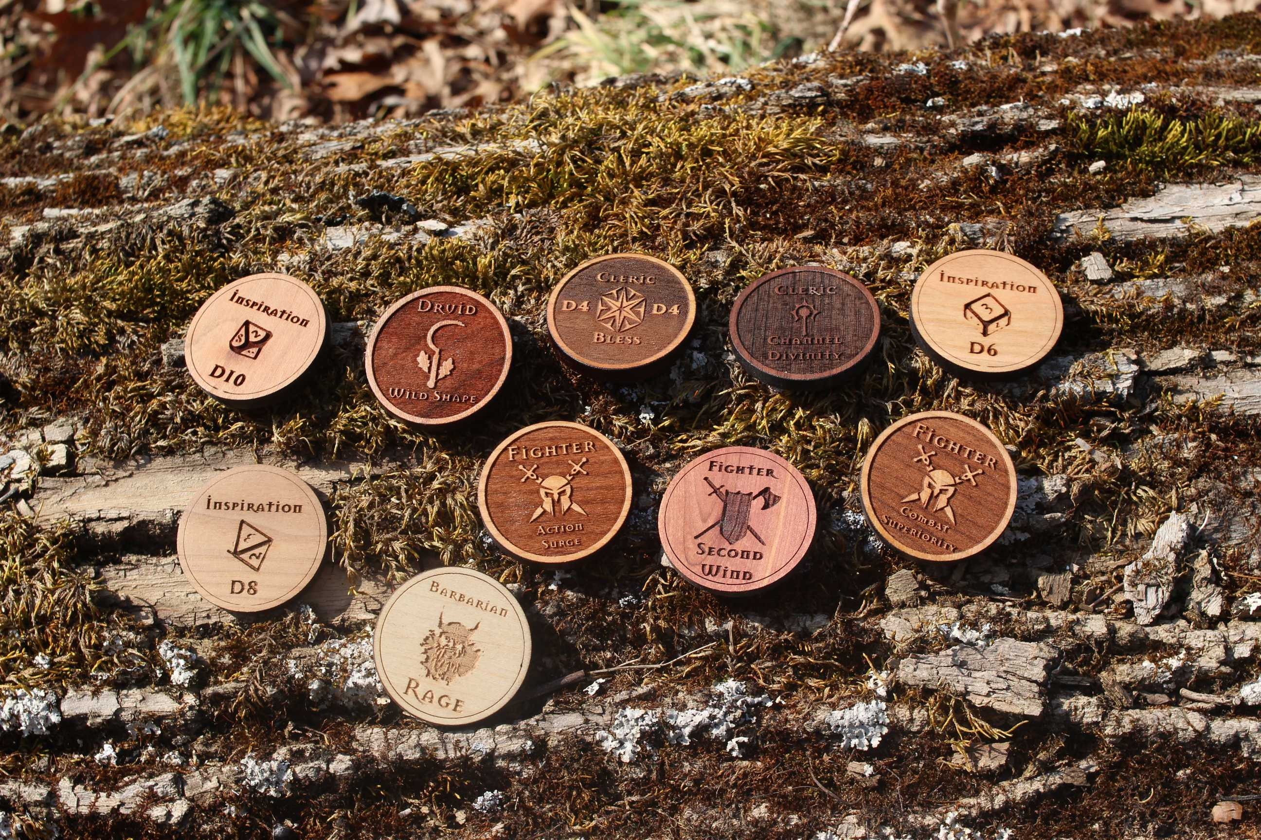 D&D Character Tokens Class Tokens Advantage Tokens 5e | Etsy
