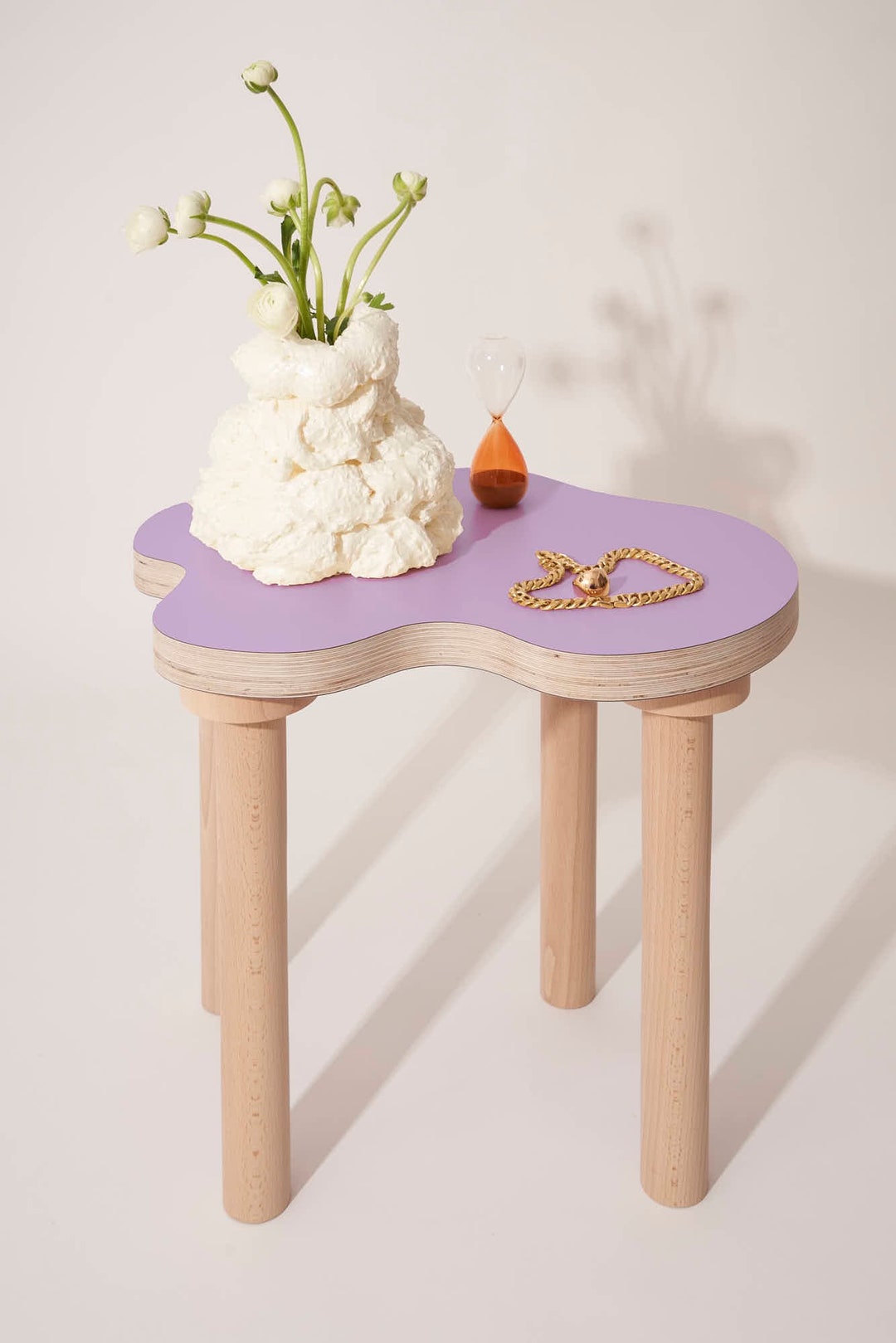 Wavy Curvy Wiggle Squiggle Coffee Table Side Table Stool in Lilac - Etsy