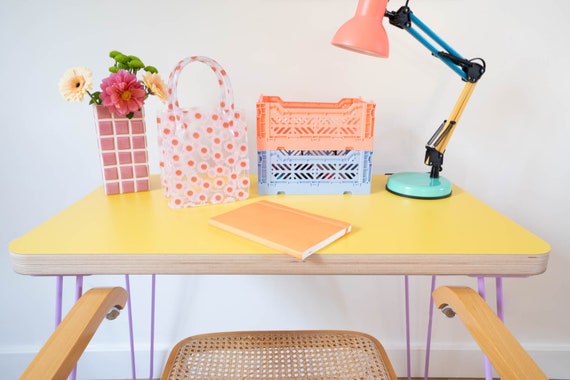 Yellow desk store