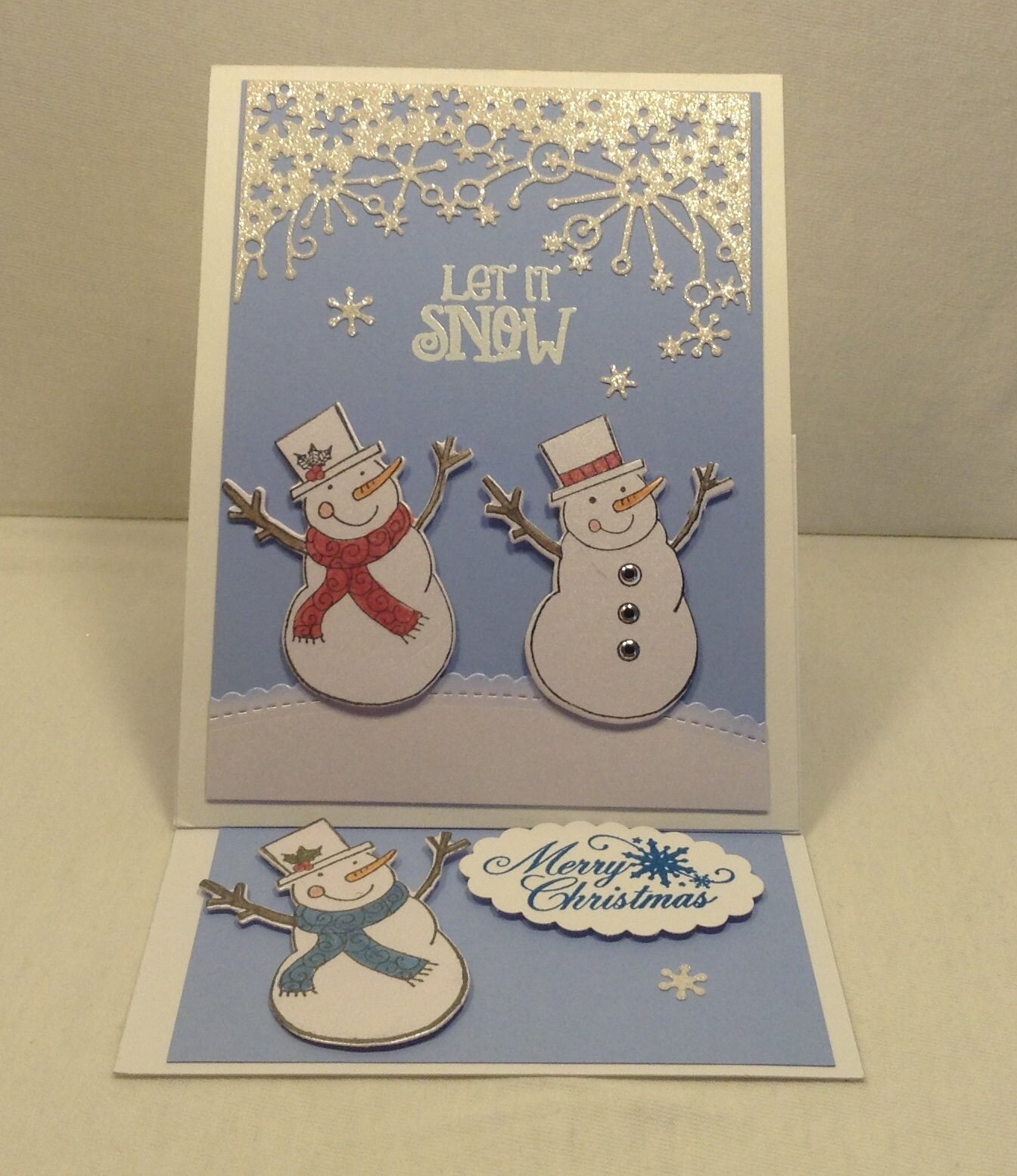 CHRISTMAS EASEL CARD Let It Snow - Etsy.de