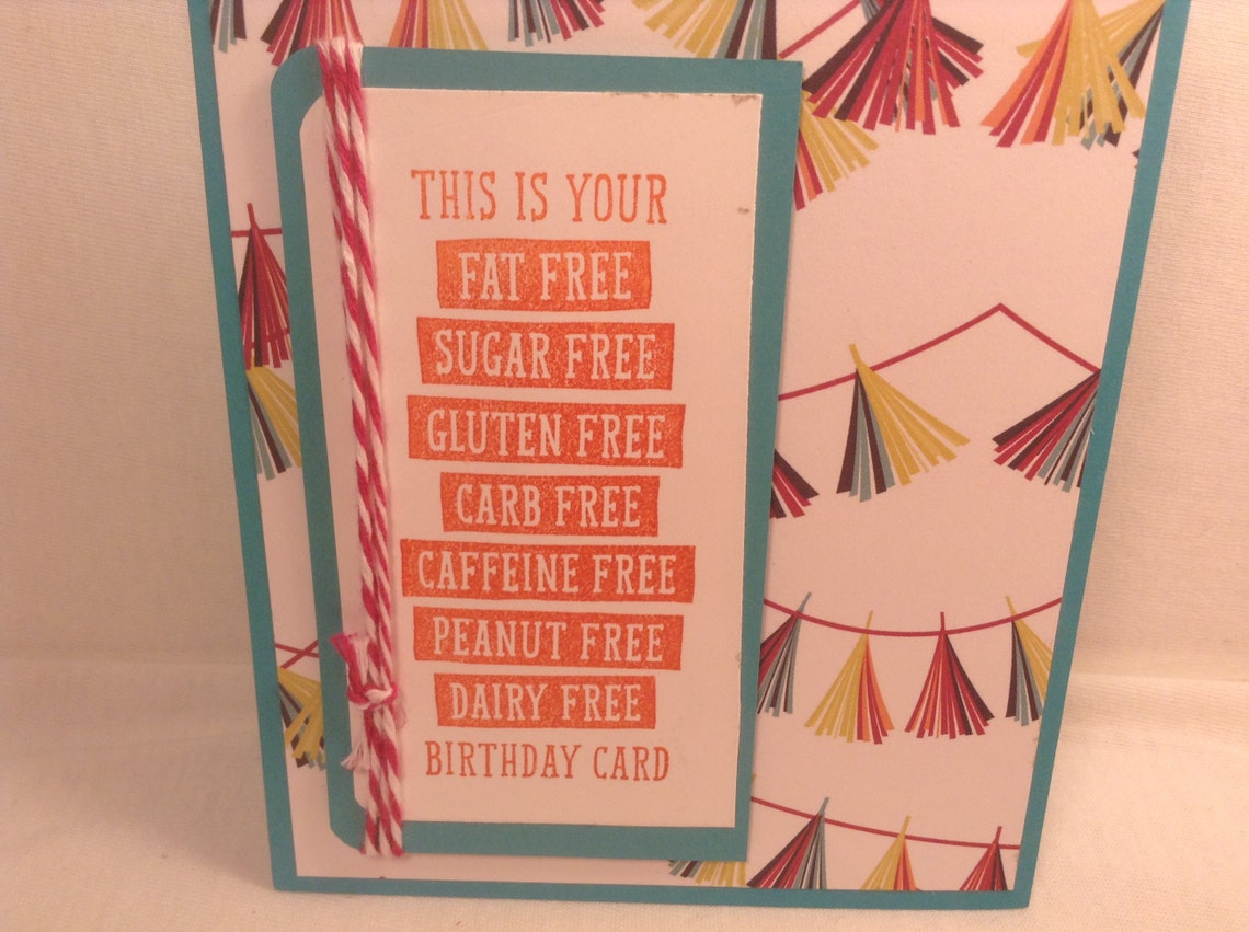 FAT FREE BIRTHDAY Card - Etsy