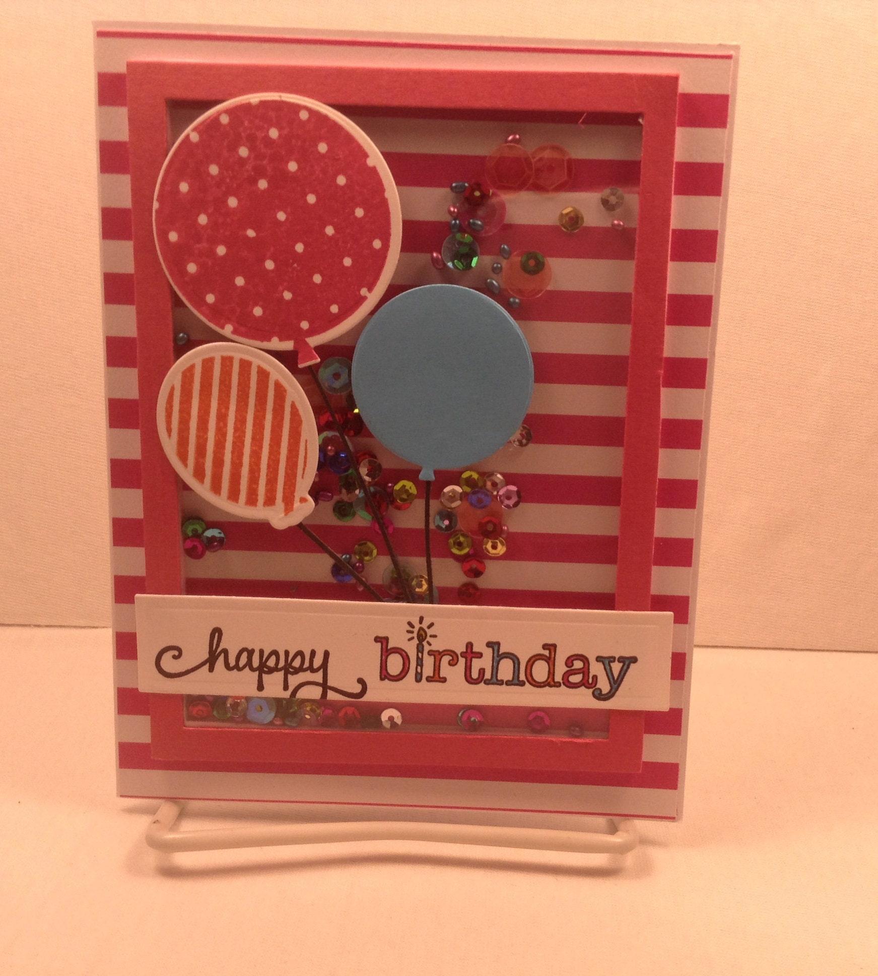 BIRTHDAY SHAKER CARD - Etsy