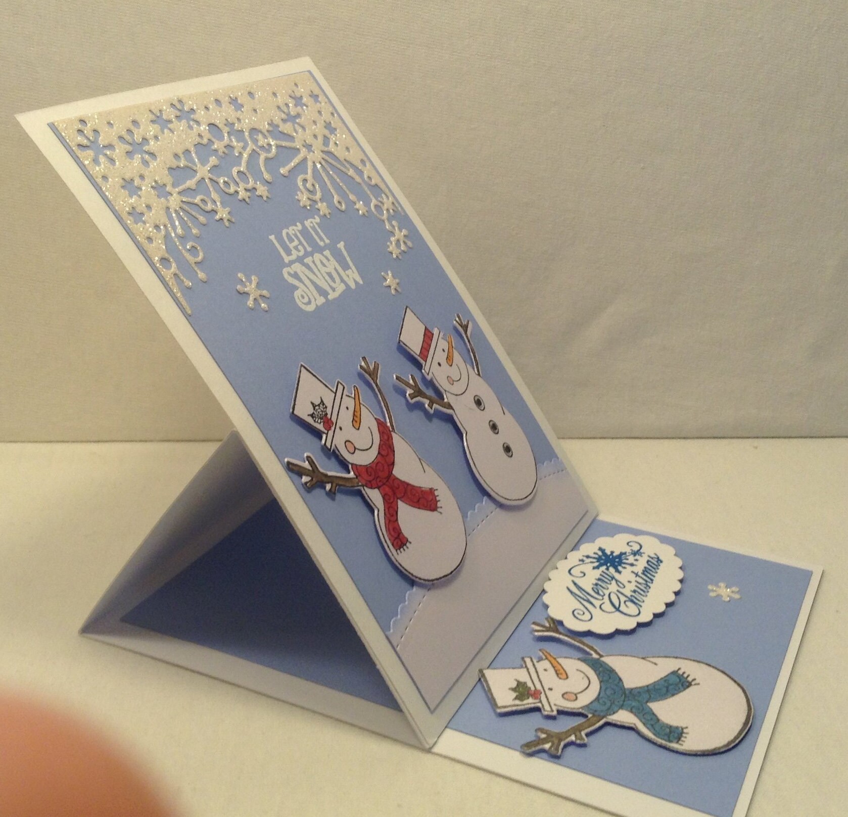 CHRISTMAS EASEL CARD Let It Snow - Etsy.de