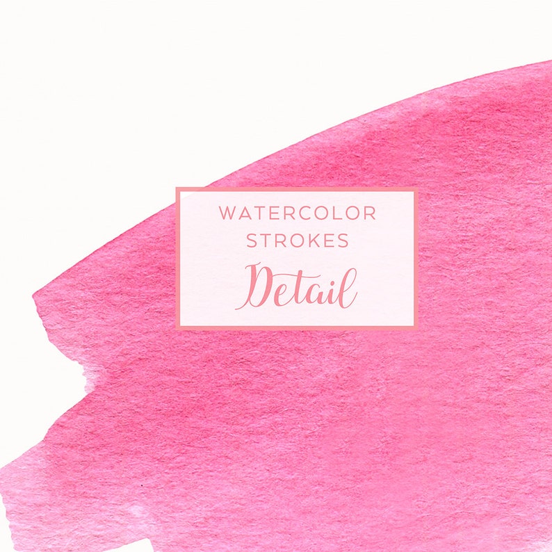 16 Watercolor Strokes Pink | Watercolor Clip Art, Digital Download ...